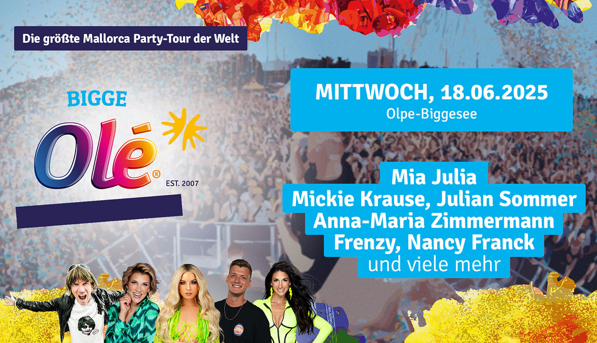 Mallorca-Party-Stimmung beim Biggesee Open Air 2026! - Südwestfalen Magazin auf Olpe-Biggesee.de
